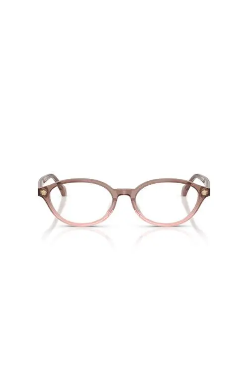 Versace 53mm Oval Optical Glasses - Brown