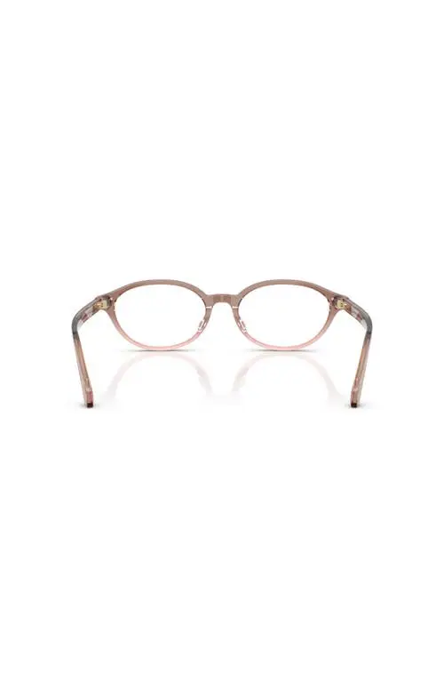 Versace 53mm Oval Optical Glasses - Brown
