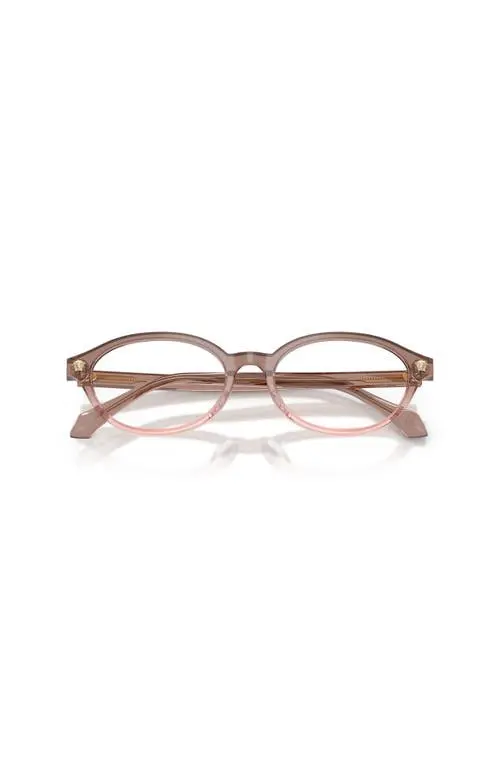 Versace 53mm Oval Optical Glasses - Brown