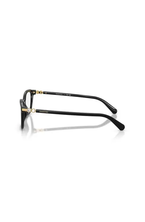 SWAROVSKI Rectangle Optical Glasses - Black