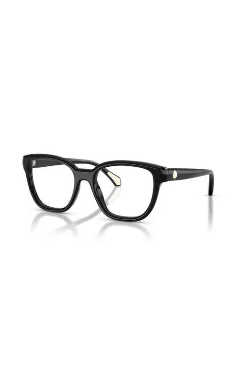 Moncler 53mm Rectangle Optical Glasses - Black