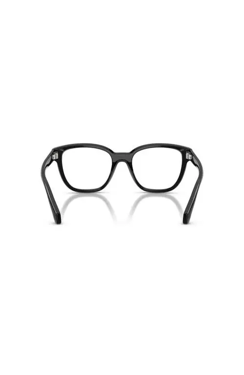 Moncler 53mm Rectangle Optical Glasses - Black