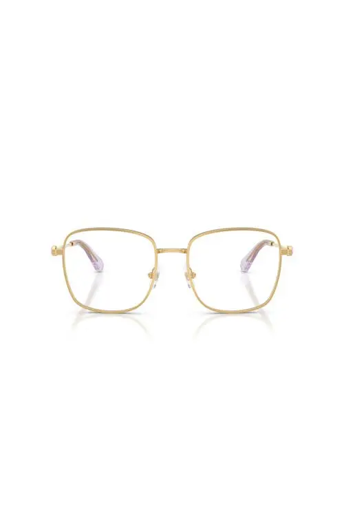 SWAROVSKI 53mm Square Optical Glasses - Gold