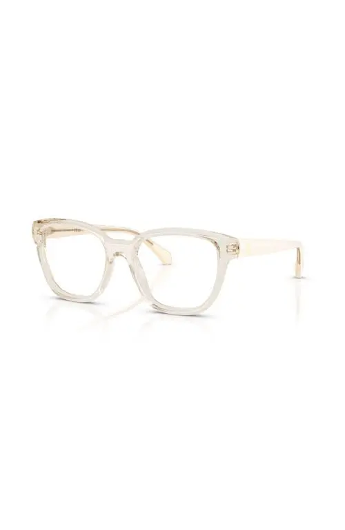 Moncler 53mm Rectangle Optical Glasses - White