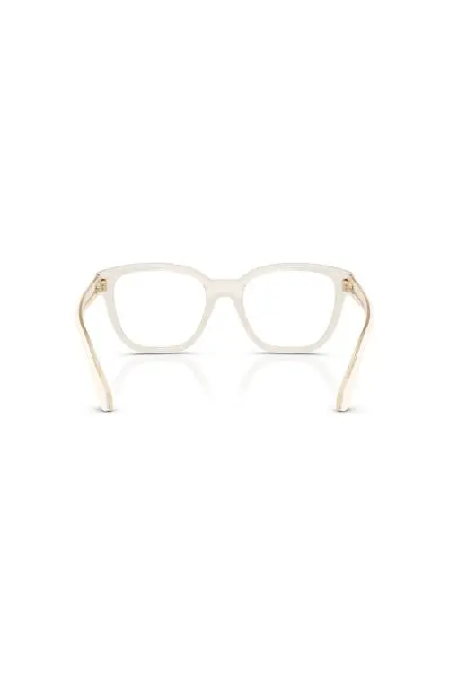 Moncler 53mm Rectangle Optical Glasses - White