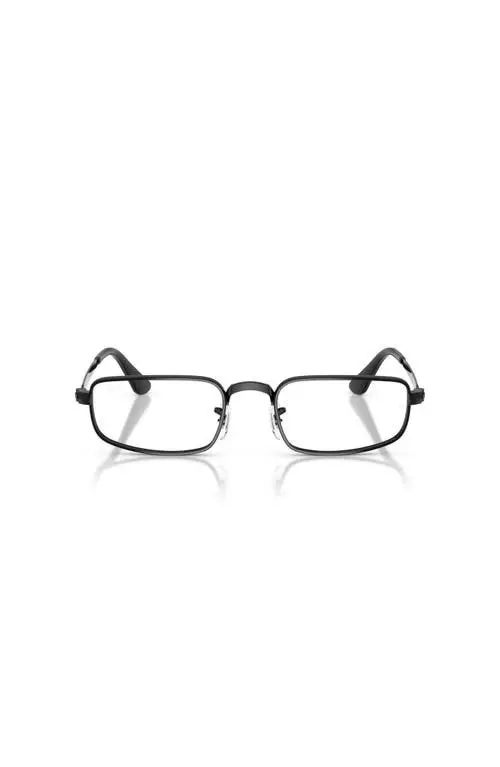 Ray-ban Rectangle Full Rim Metal Eyeglasses - Black