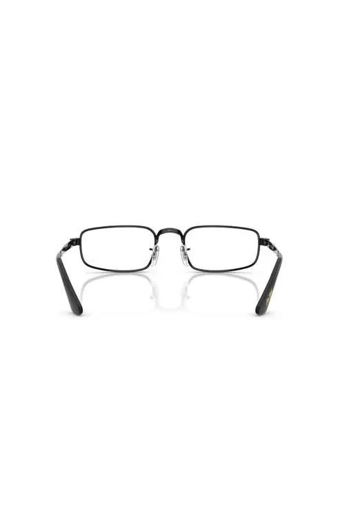 Ray-ban Rectangle Full Rim Metal Eyeglasses - Black