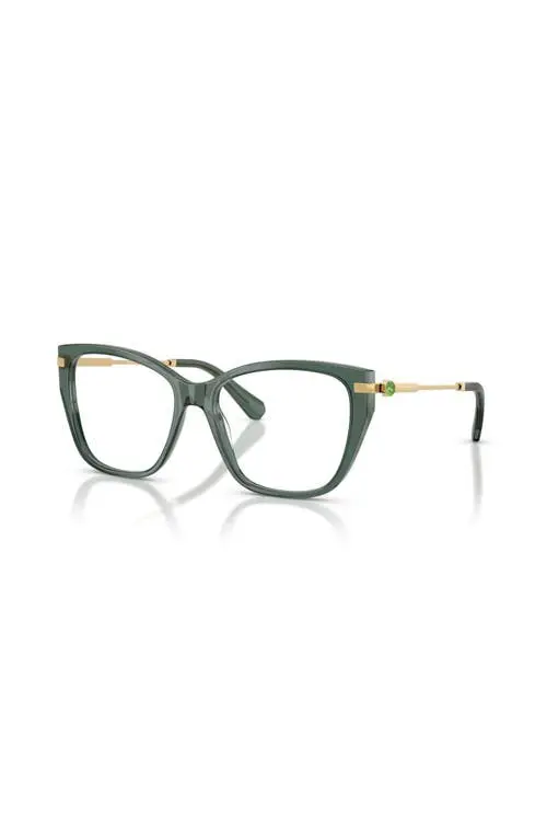 SWAROVSKI 55mm Cat Eye Optical Glasses - Green