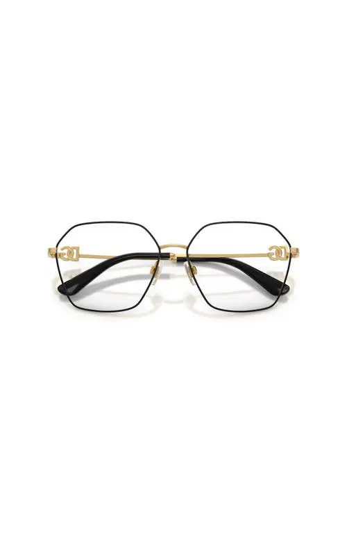 Dolce & Gabbana 56mm Phantos Optical Glasses - Black