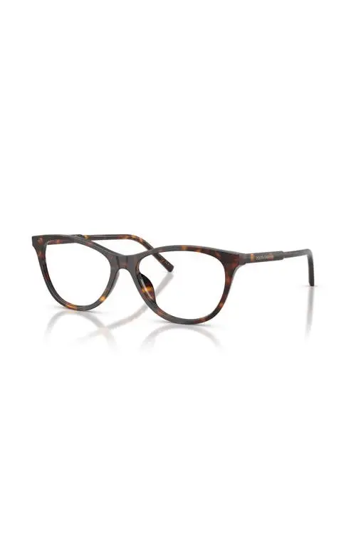Dolce & Gabbana 55mm Cat Eye Optical Glasses - Tortoise