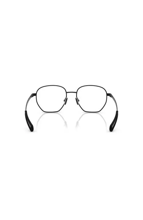 Moncler 53mm Oval Optical Glasses - Black