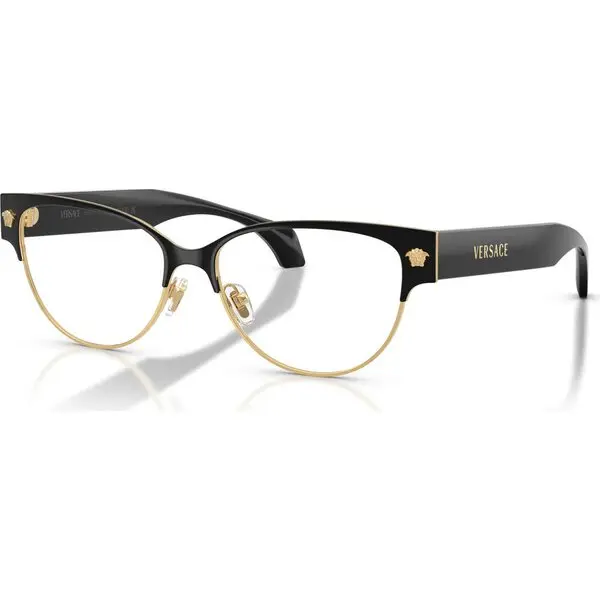 Versace 53mm Cat Eye Optical Glasses - Black