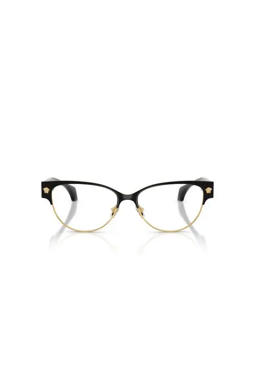 Versace 53mm Cat Eye Optical Glasses - Black