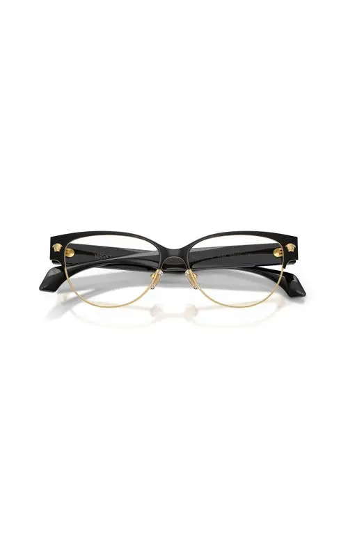 Versace 53mm Cat Eye Optical Glasses - Black
