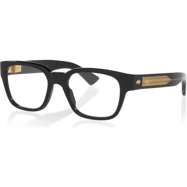 Bottega Veneta 52mm Rectangle Optical Glasses - Black