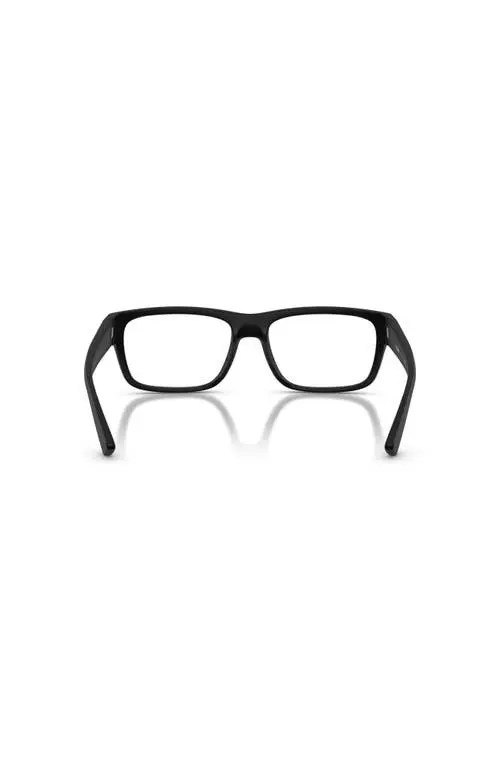 Prada 54mm Rectangle Optical Glasses - Black