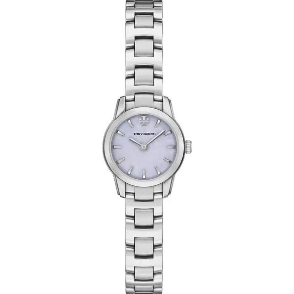 Tory Burch Mini Miller Bracelet Watch - Silver/lilac Pearl