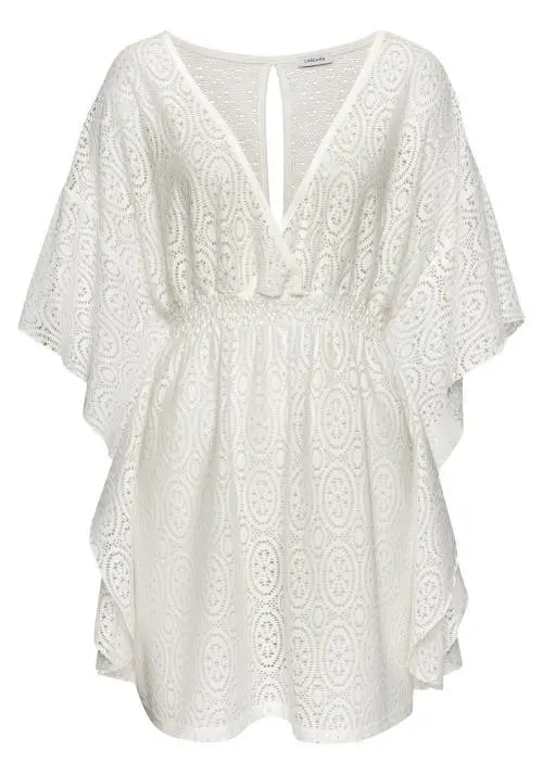 LASCANA Flowy Lace Cover Up - White