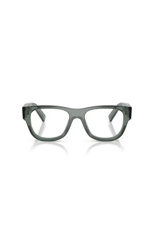 Prada 53mm Square Optical Glasses - Grey
