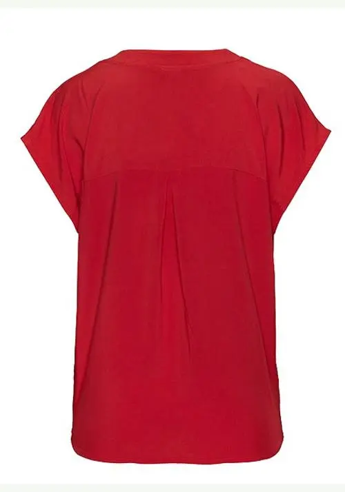 LASCANA Button Detail Blouse - Red