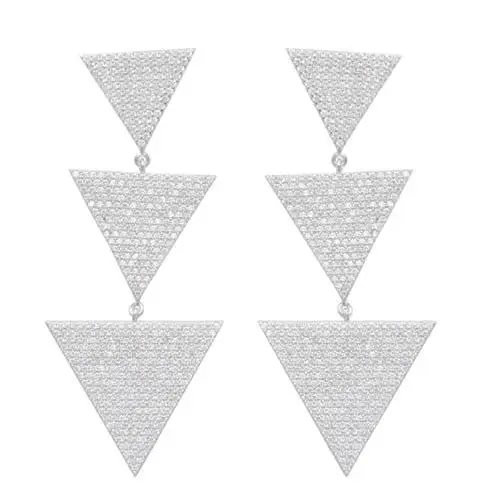 NICKHO REY Megan Drop Earrings - White/white Rhodium