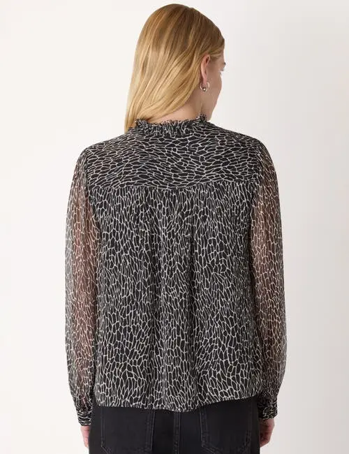 Whistles Dragonfly Print Long Sleeve Blouse