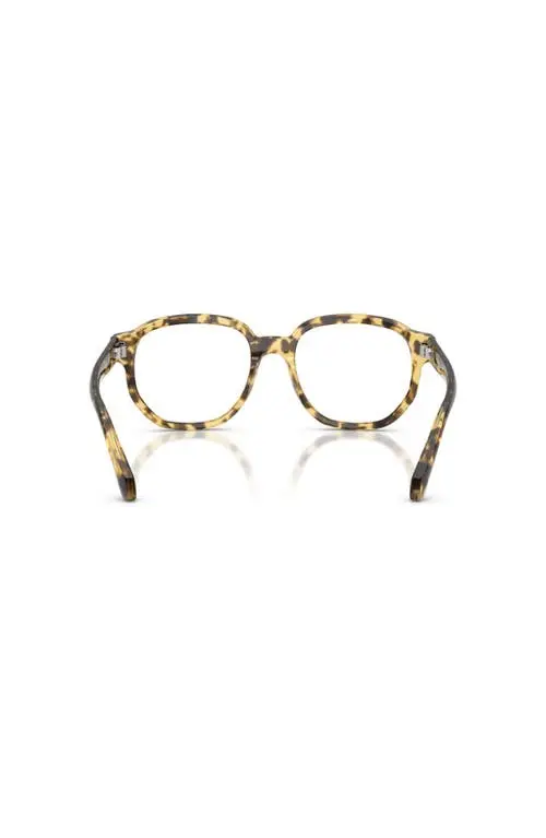 Moncler 55mm Rectangle Optical Glasses - Tortoise