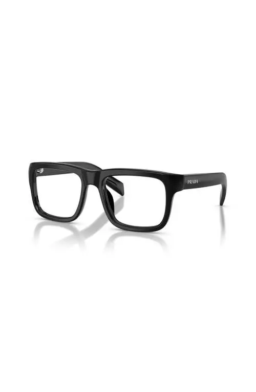 Prada 54mm Rectangle Optical Glasses - Black