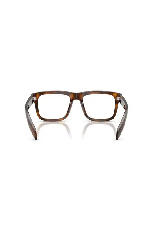 Prada 54mm Rectangle Optical Glasses - Tortoise