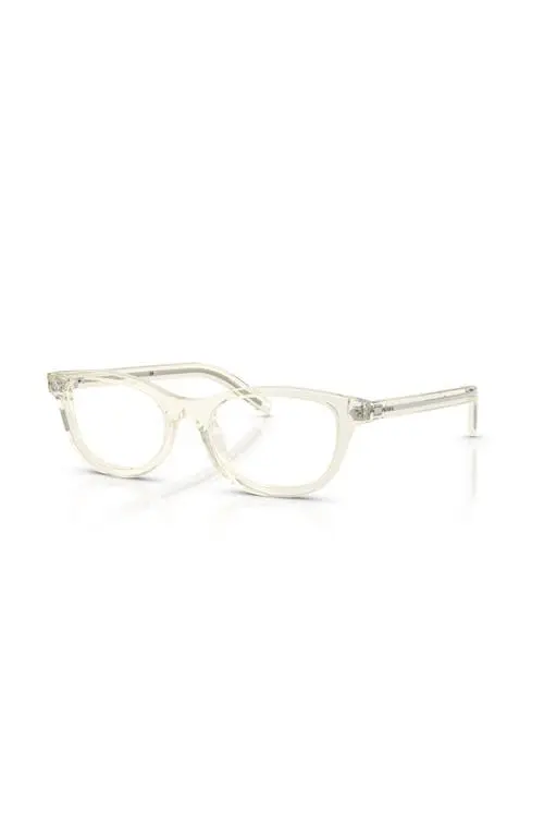 Prada 52mm Oval Optical Glasses - Brown