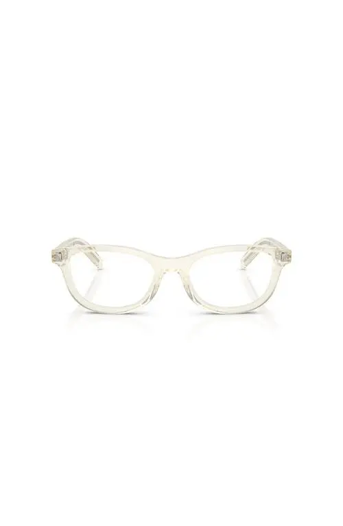 Prada 52mm Oval Optical Glasses - Brown