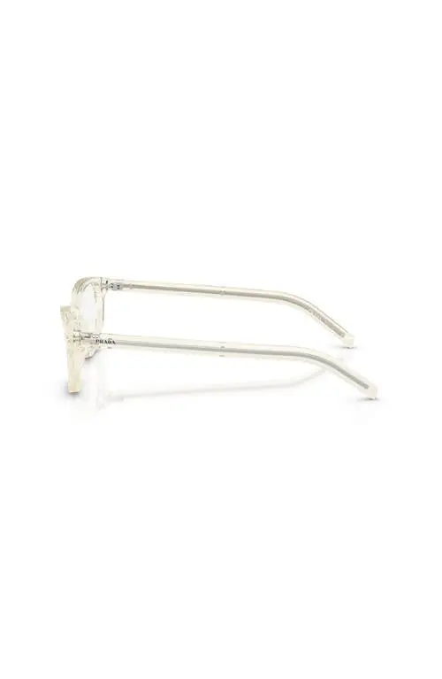 Prada 52mm Oval Optical Glasses - Brown