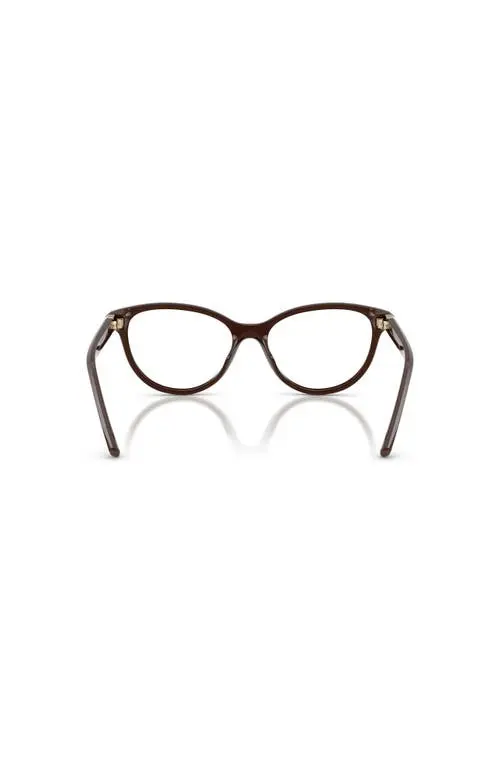 Armani Exchange Cat Eye Full Rim Eyeglasses - Brown