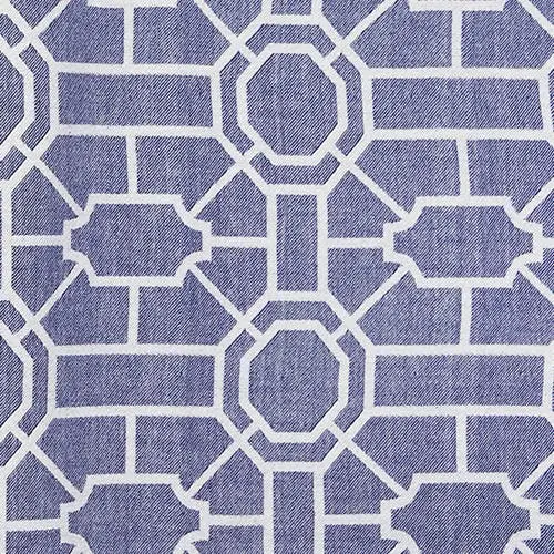 C&F HOME Trellis Woven Table Runner - Blue