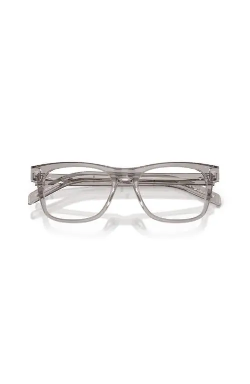 Prada 54mm Rectangle Optical Glasses - Grey