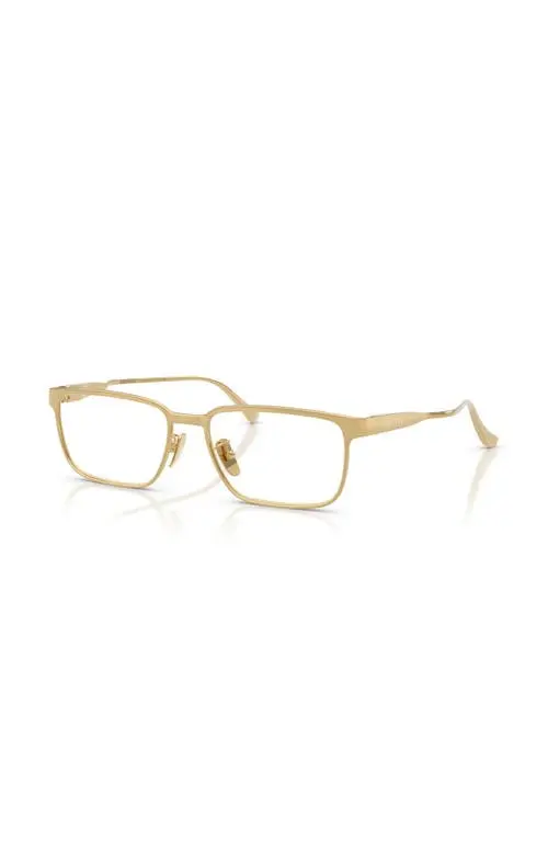 FERRARI 55mm Rectangle Optical Glasses - Gold