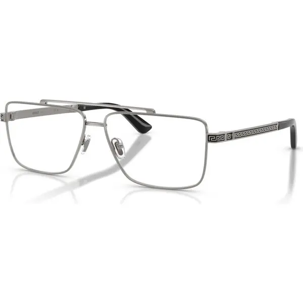 Versace 56mm Rectangle Optical Glasses - Grey