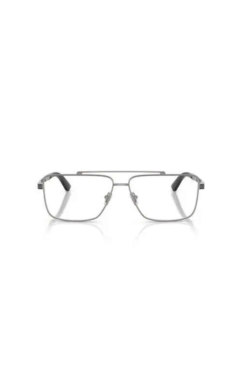 Versace 56mm Rectangle Optical Glasses - Grey