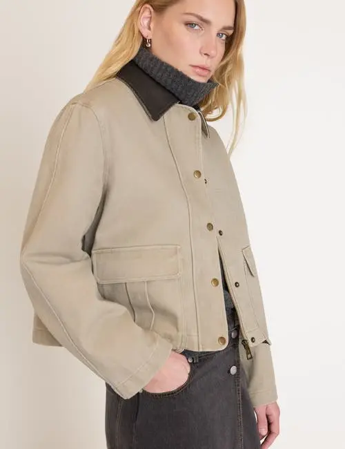 Whistles Casual Contrast Collar Jacket