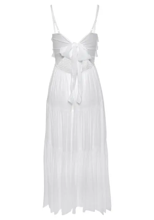LASCANA Ruffled Tie-back Maxi Dress
