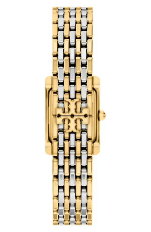 Tory Burch The Small Eleanor Mother-of-pearl Tank Bracelet Watch - Two Tone