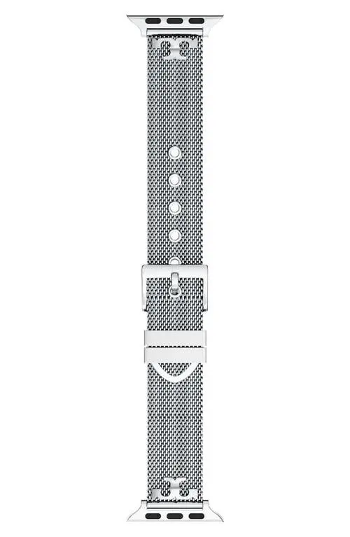 Tory Burch Kira 18mm Apple Watch® Mesh Watchband - Silver