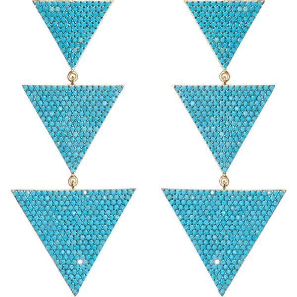 NICKHO REY Megan Earrings - Turquoise/gold