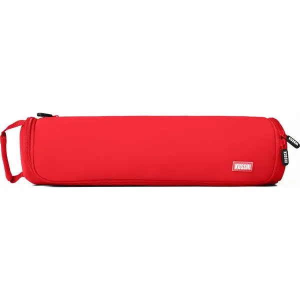 KUSSHI Travel Hair Tools Case - Coral Red/periwinkle