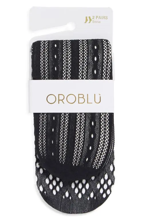 Oroblu Twins Mesh Socks 2-pack - Black