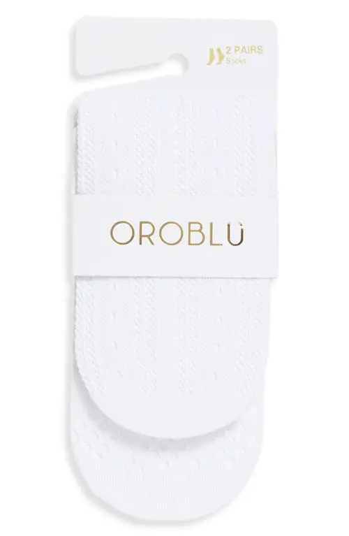 Oroblu Twins Mesh Socks 2-pack - White