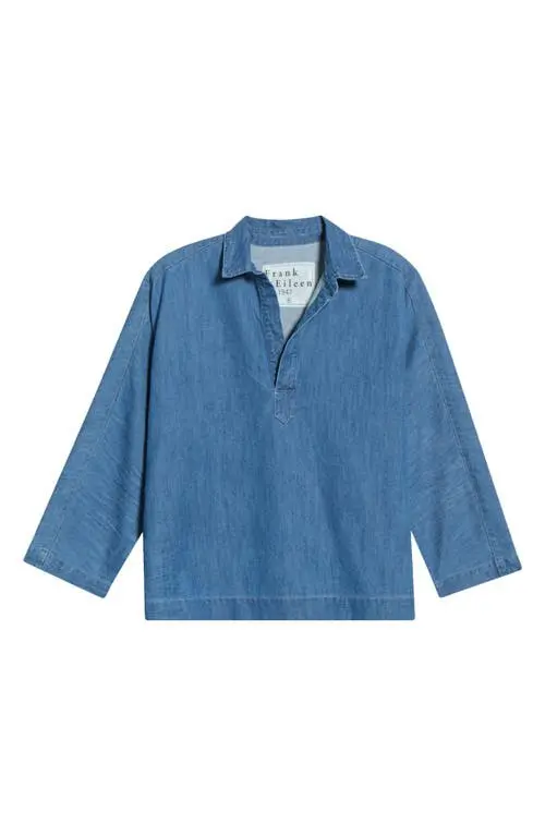 Frank & Eileen Gabi Denim Popover Shirt - Vintage Distressed Wash