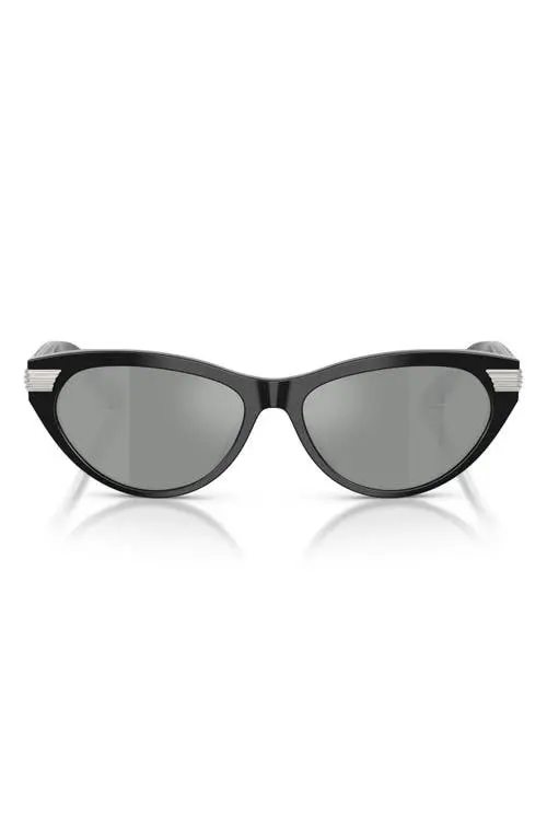 FERRARI 56mm Cat-eye Sunglasses - Shiny Black/light Grey