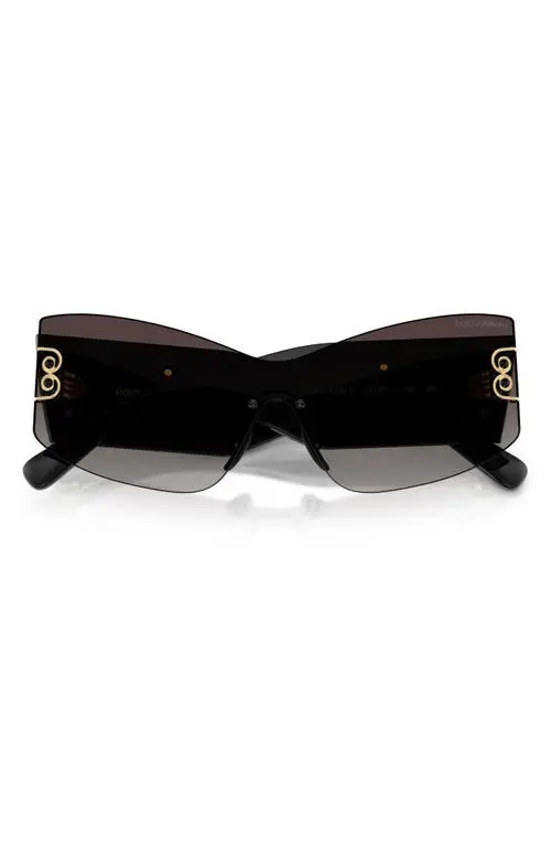 Dolce & Gabbana 142mm Cat-eye Sunglasses - Black/grey Gradient