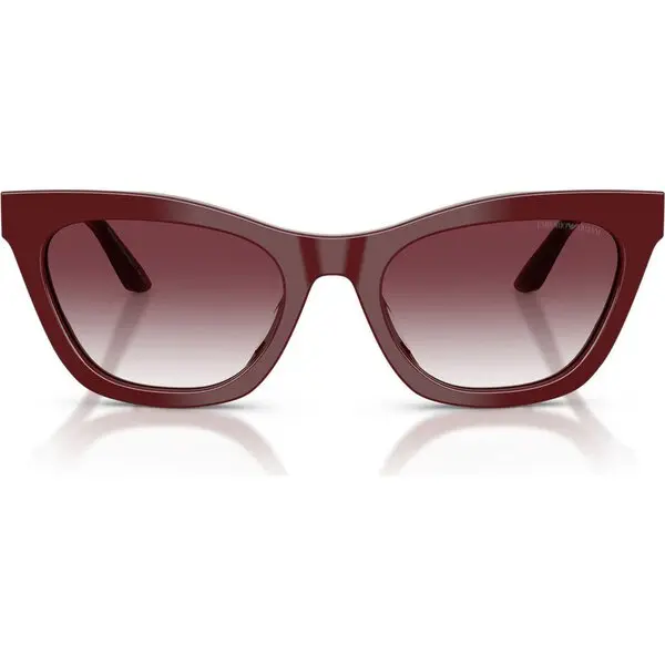 Emporio Armani 55mm Cat-eye Sunglasses - Shiny Bordeaux/clear Violet